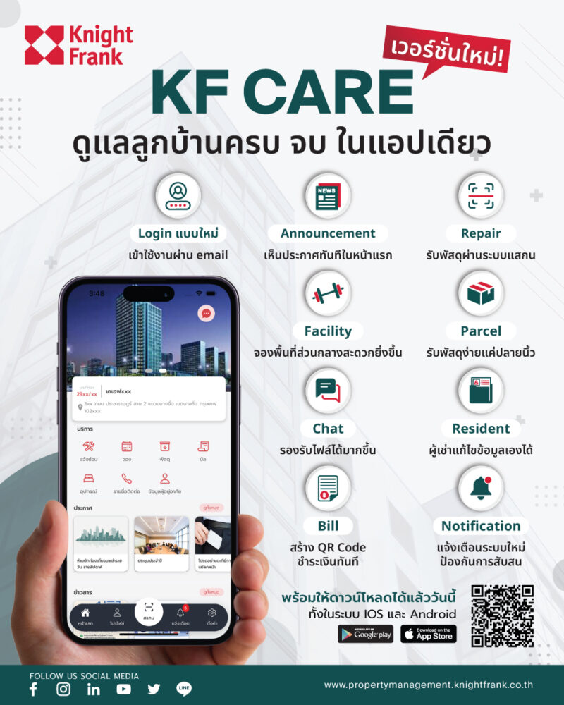 KF CARE เวอร์ชันใหม่ ดูแลลูกบ้าน ครบ จบ ในแอปเดียว! แอปสำหรับผู้อยู่ ...